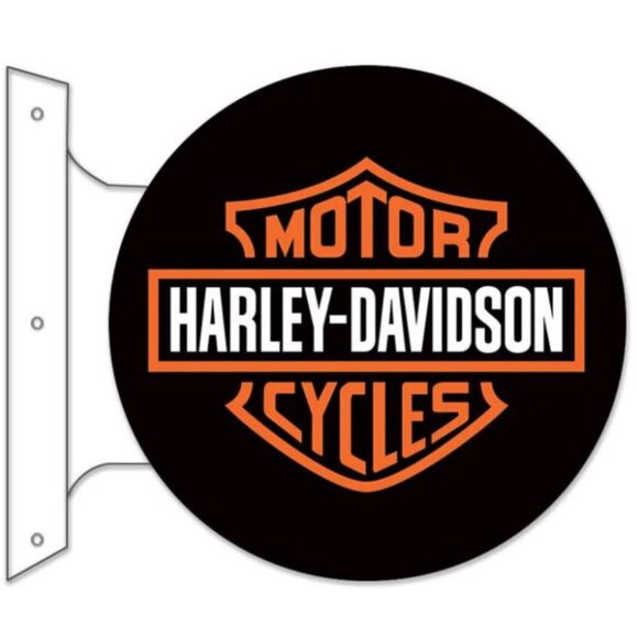 Wall Decor | Vintage Retro Double Sided Harley Davidson Motor Cycles ...
